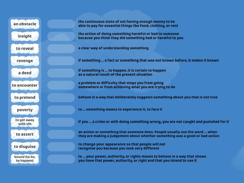 Outcomes Upper-Intermediate Unit 1 Telling tales - Match up