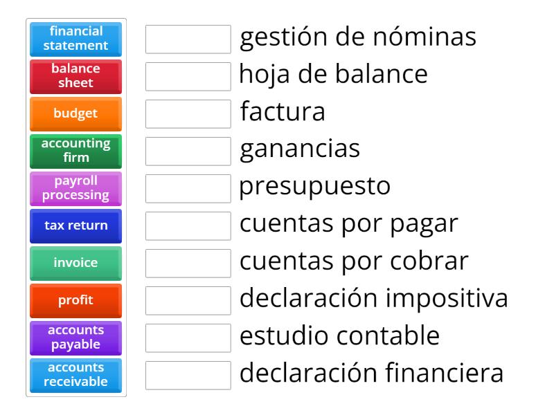 Accounting Vocabulary | Business English - Match up