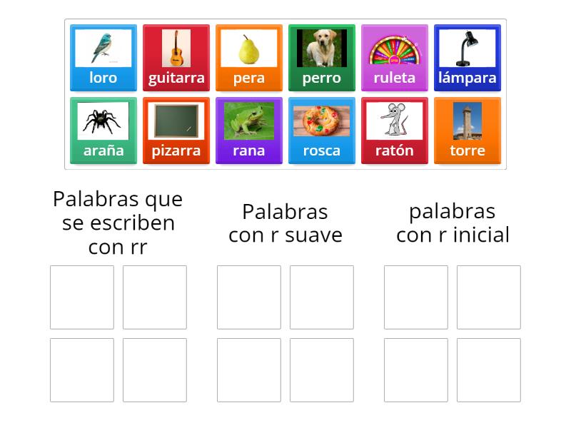 Miss Vale letra R - Group sort