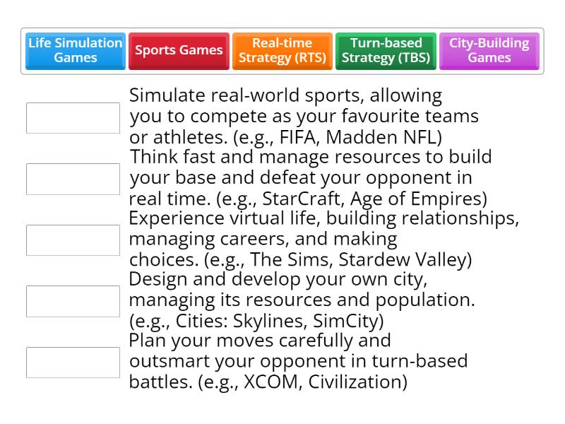 Strategy & Simulation games: matching - Match up