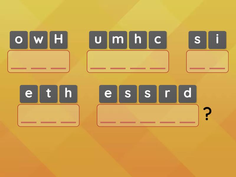 Grade 5_Unit3_sentencepattern - Anagram