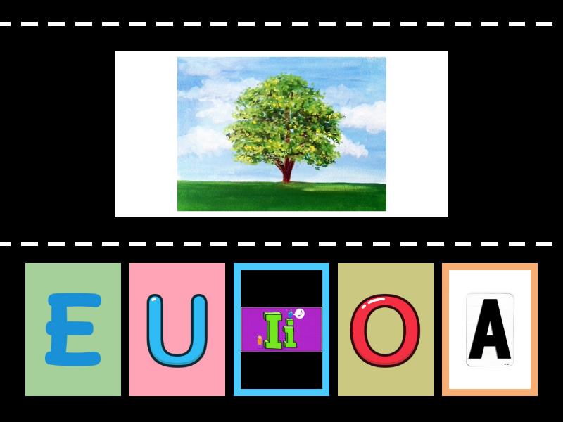 "las vocales" - Cada oveja con su pareja