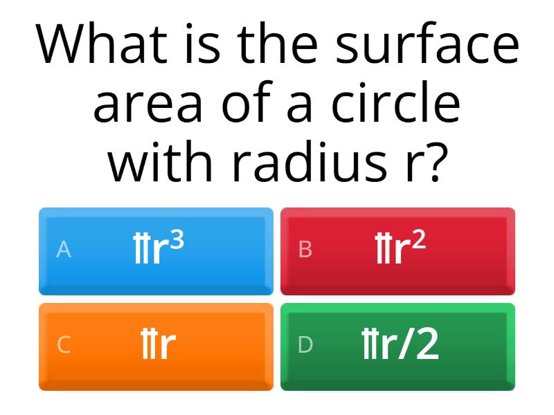 Surface area of a cylinder - Quiz