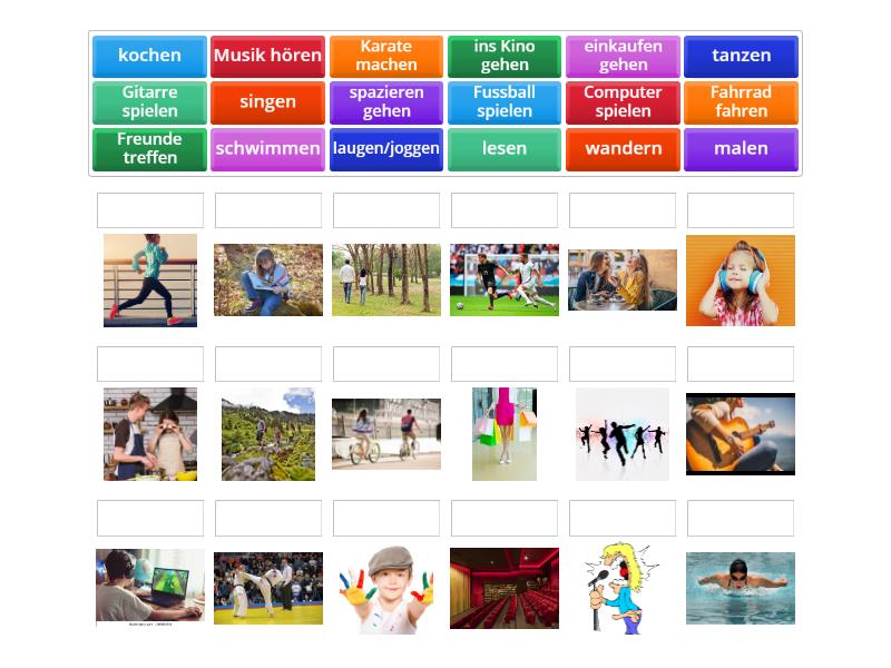 Was machst du in deiner Freizeit? - Match up