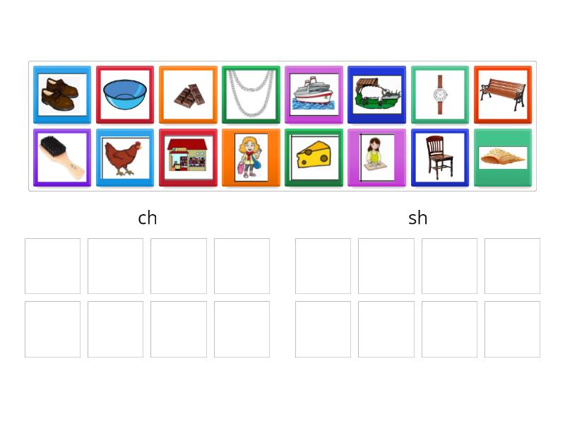 ch and sh blends - Group sort