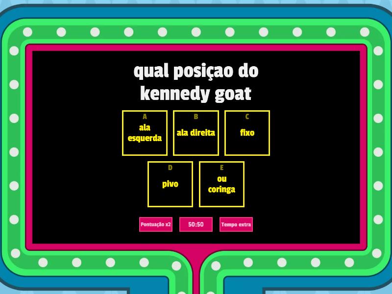 perguntas sobre kennedy goat - Gameshow quiz