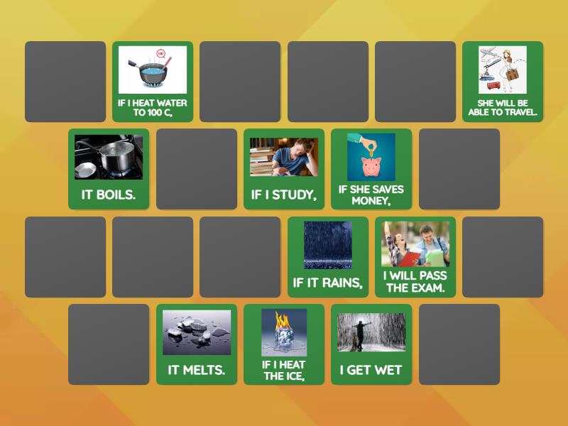 ZERO AND FIRST CONDITIONAL - Matching pairs