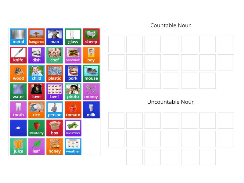 Noun Categories - Group sort
