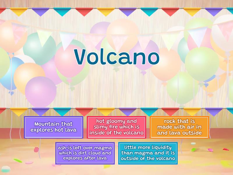 Volcano Vocabulary - Find the match