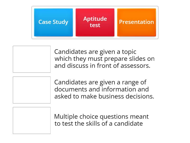 Assessment Centre Task Match Up