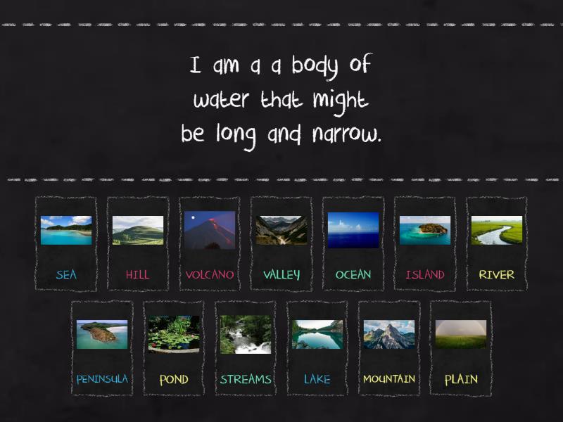 WHAT AM I: Matching Activity (Landforms & Bodies of Water) - Find the match