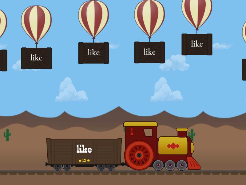 Sight Word Match - Balloon pop