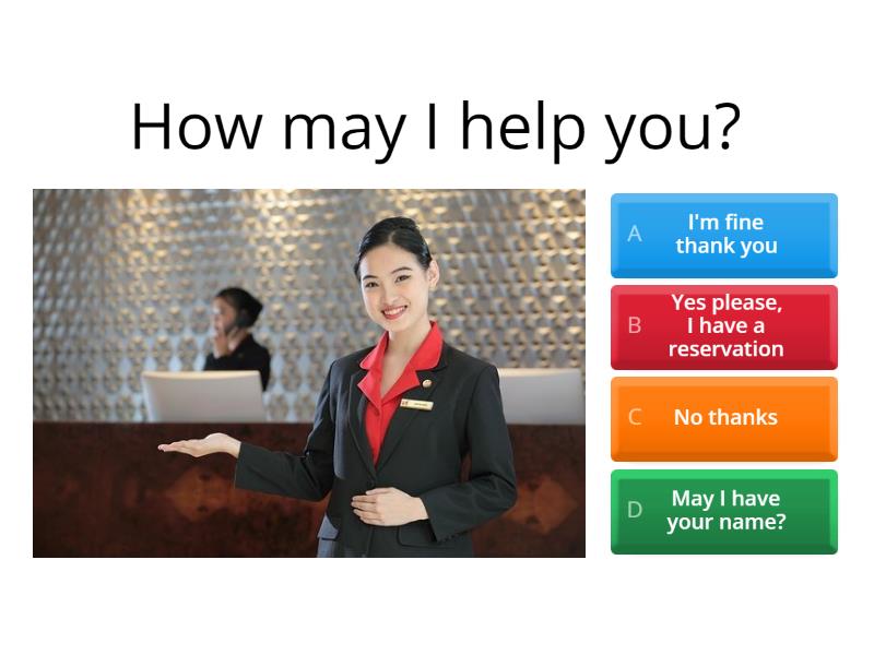 Hotel check-in - Quiz