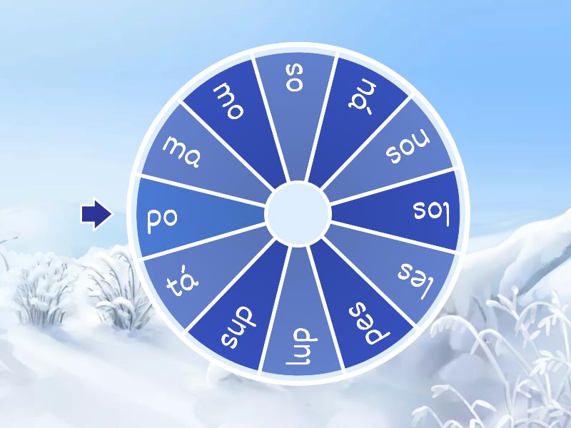 Slabiky, jednoslabičná slova - Random wheel