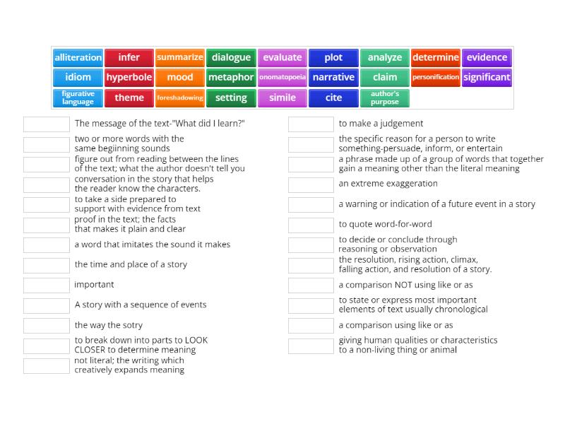 OST Testing Vocabulary Practice-Part 2 - Match up