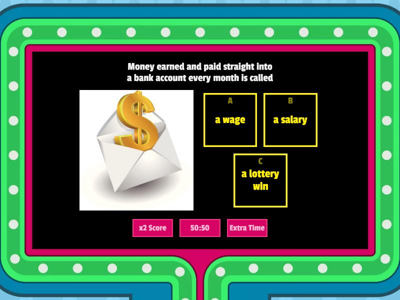 Cash Budget Vocabulary - Gameshow quiz