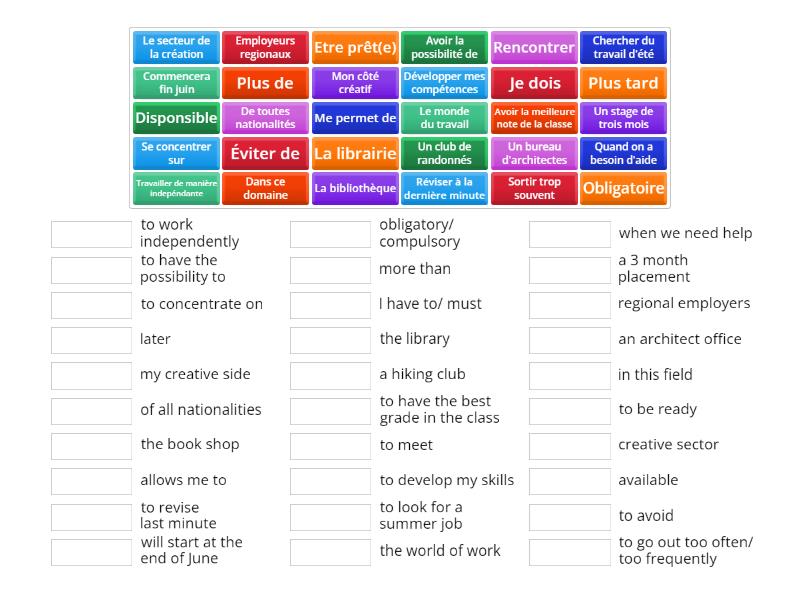 HF Listening 23 SQA - Match up