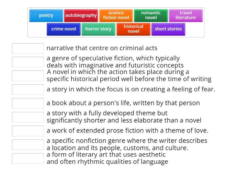 Story genres - Match up