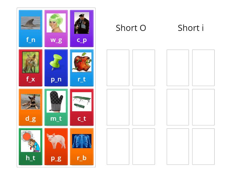 Short i and Short o - Group sort