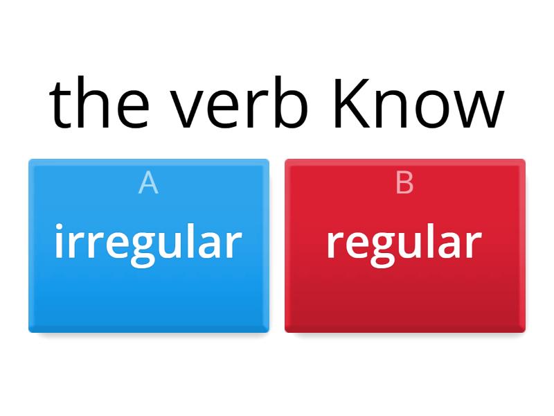 Regular vs irregular verbs - Quiz