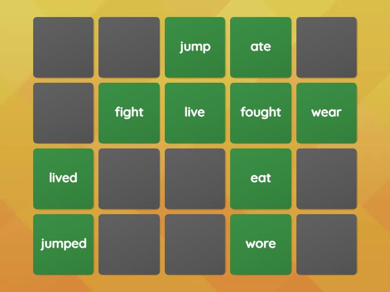 Past Tense - Matching pairs