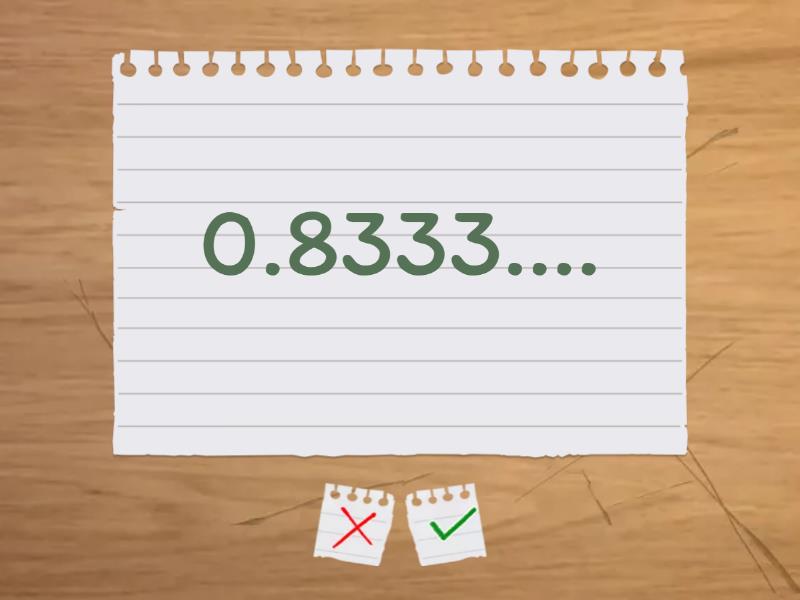 Fraction and decimal conversion - Flash cards