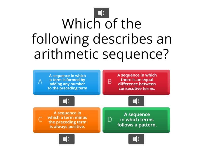 ARITHMETIC SEQUENCE SW - Quiz