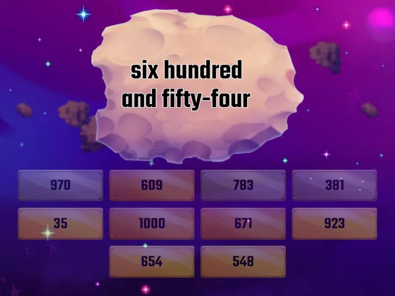 Numbers in words - Find the match