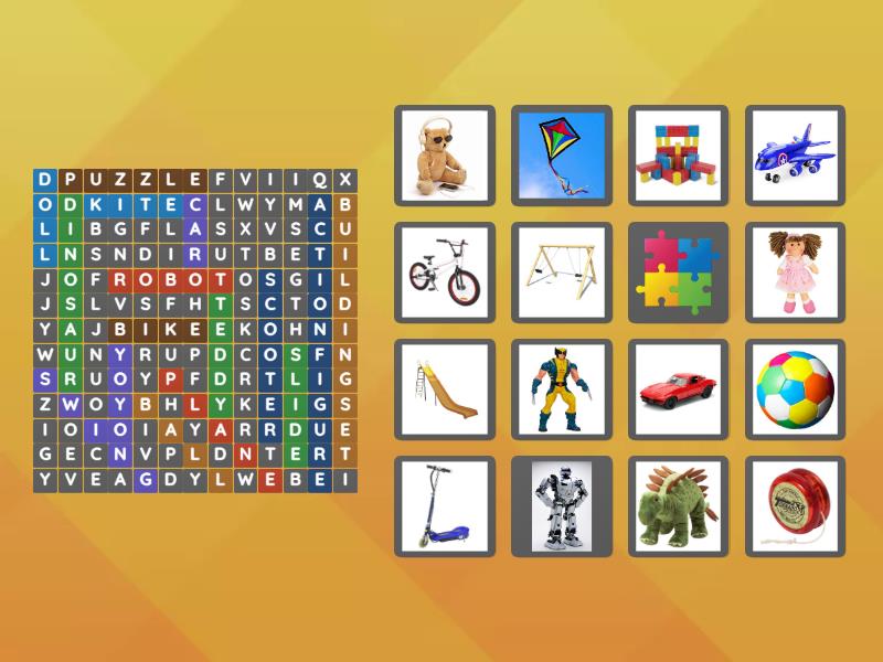 Team Together 1. Unit 1 Toys word search - Wordsearch