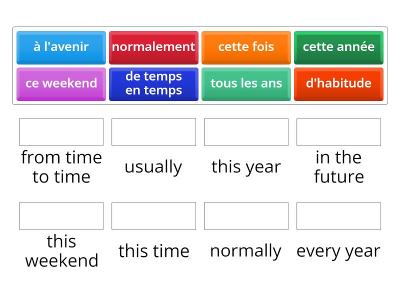 Time indicators - Match up