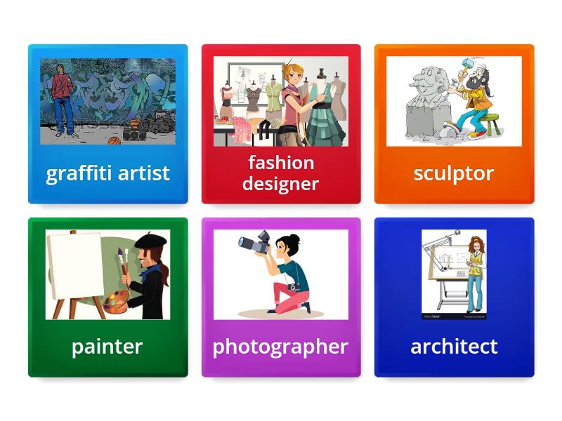 Brainy 7 - Unit 5 - Visual arts : people - Flip tiles