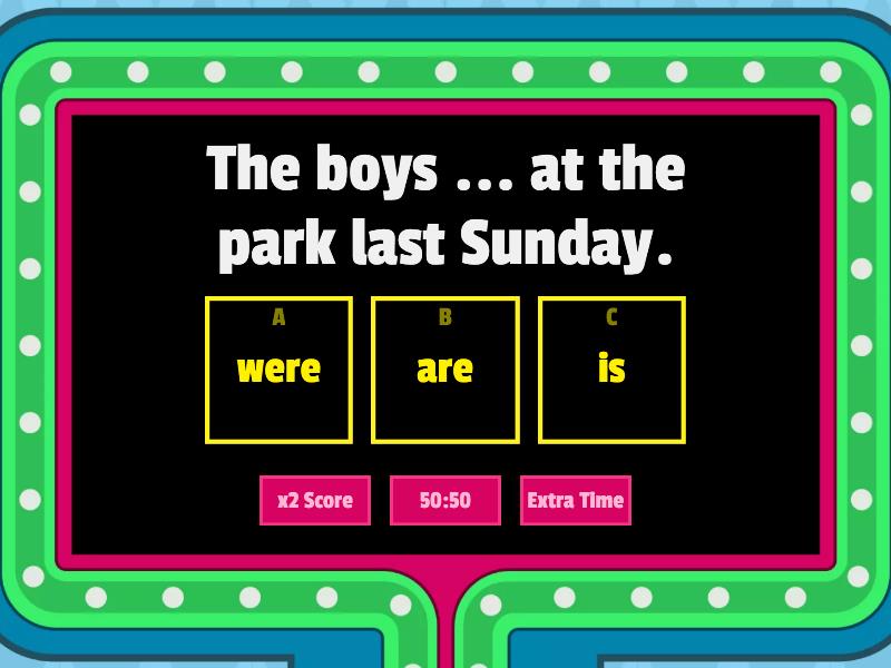 Past be verb review 2 - Gameshow quiz