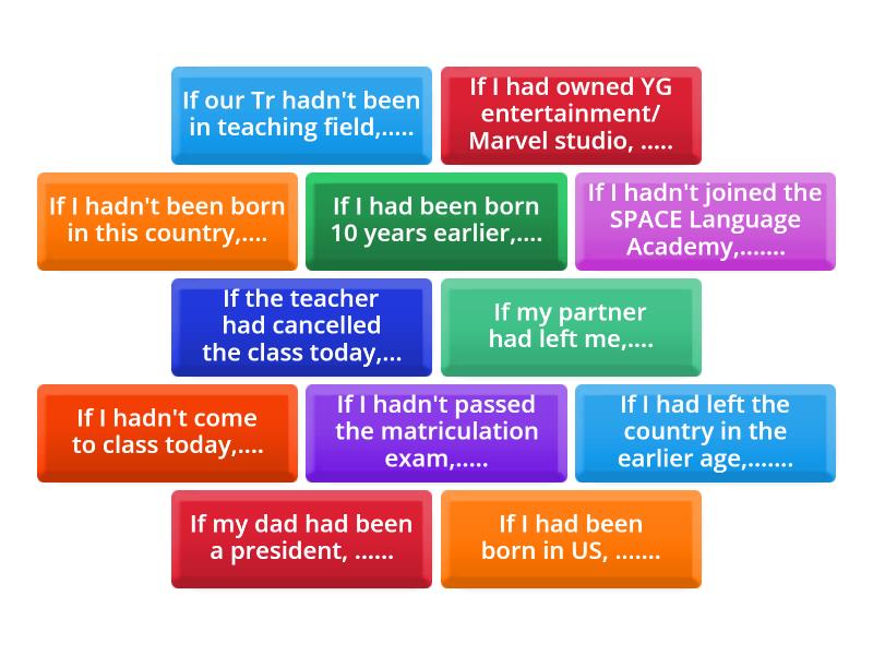 Third conditional (IE) - Flip tiles