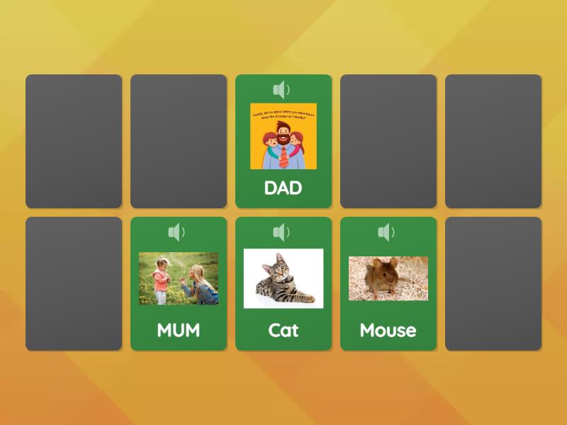 word pairs - Matching pairs