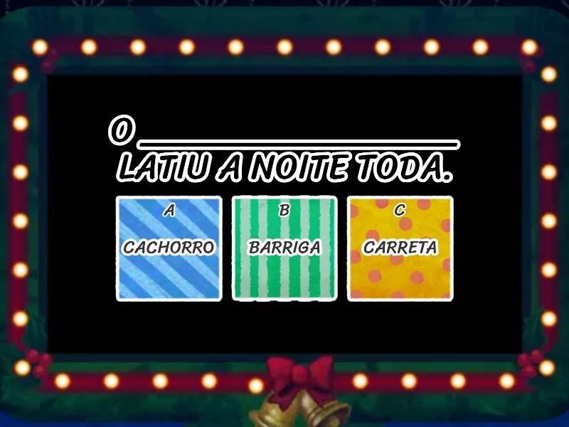 Completar frases com RR - Gameshow quiz