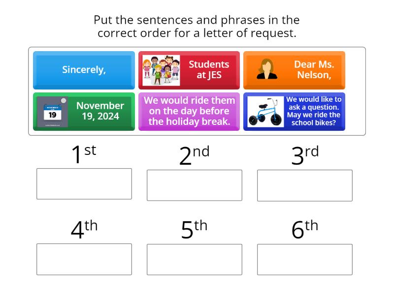 Request at school - Rank order