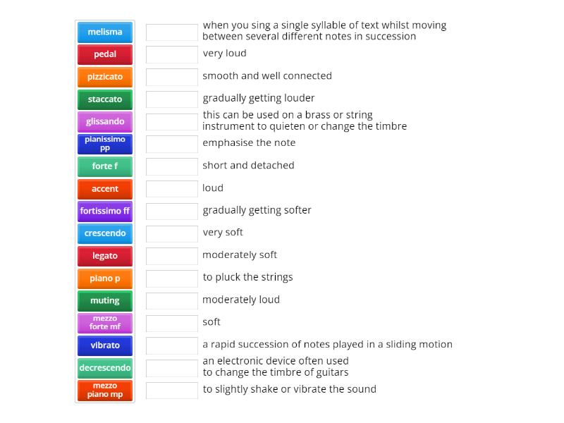 Dynamics and Expressive Techniques - Match up