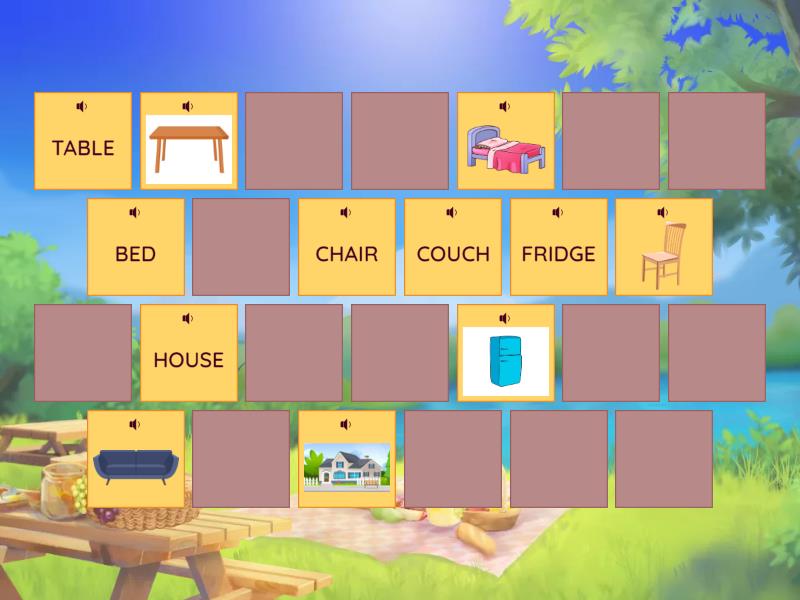 MY HOUSE MEMORY GAME - Matching pairs