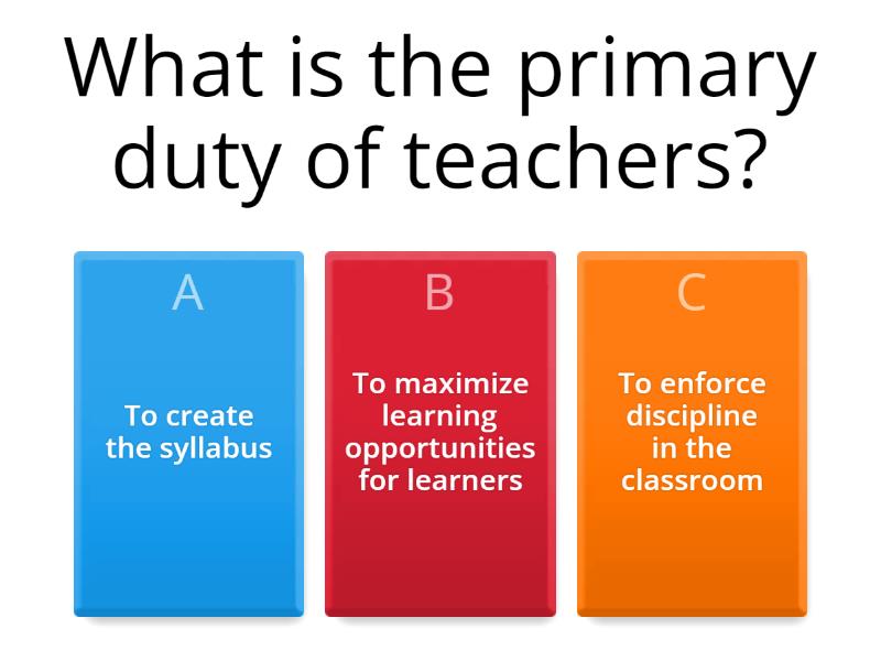 Maximizing Learning Opportunities - Quiz