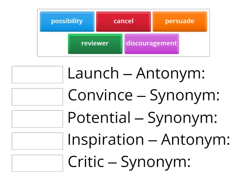 Antonyms and synonyms - Match up