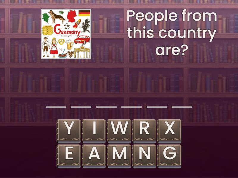 COUNTRIES & NATIONALITIES - Spell the word