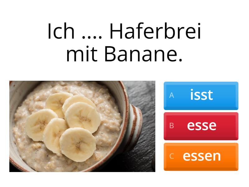die Formen der Verben (Essen) - Quiz