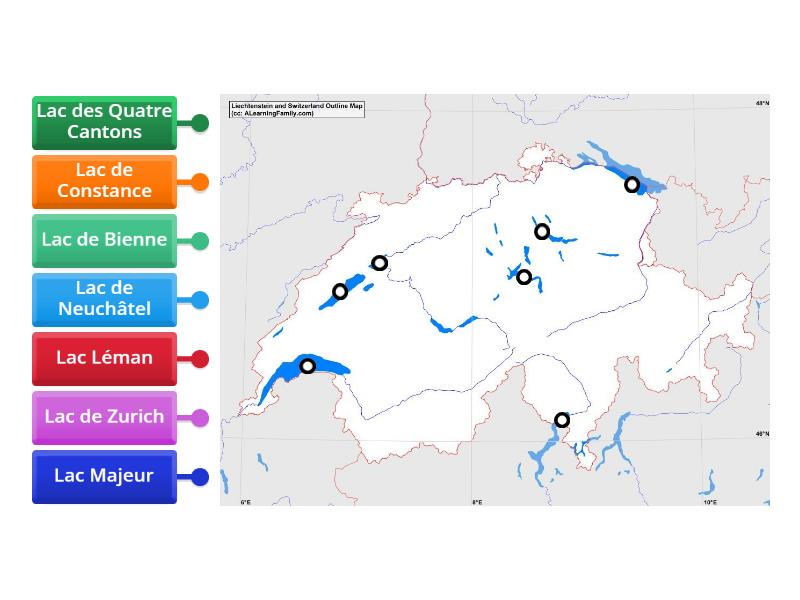 Les Lacs de Suisse - Labelled diagram