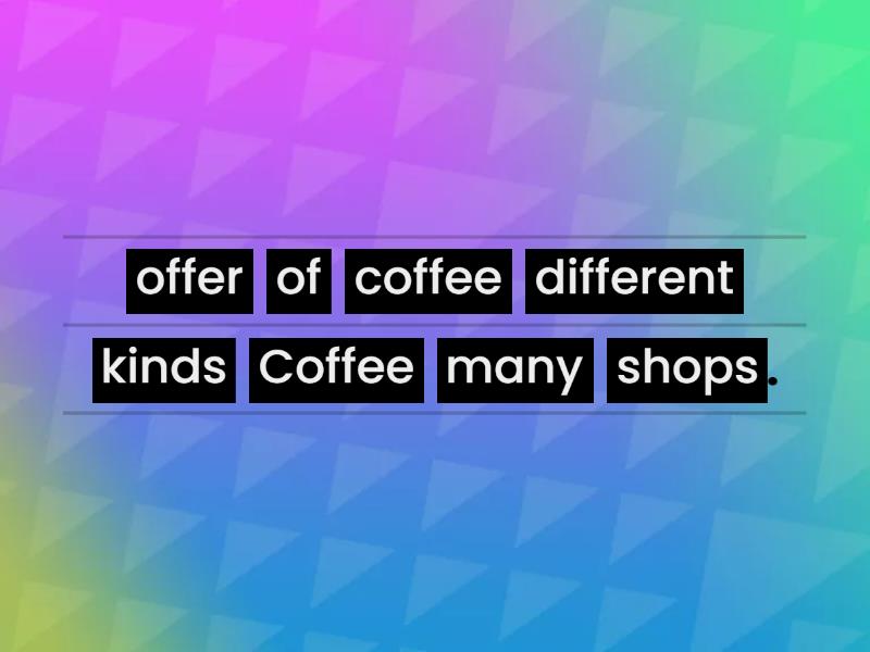 Coffee Sentence Scramblers - Unjumble