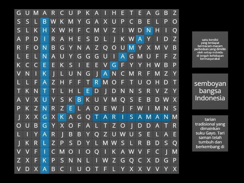 TEKA TEKI SILANG - Wordsearch