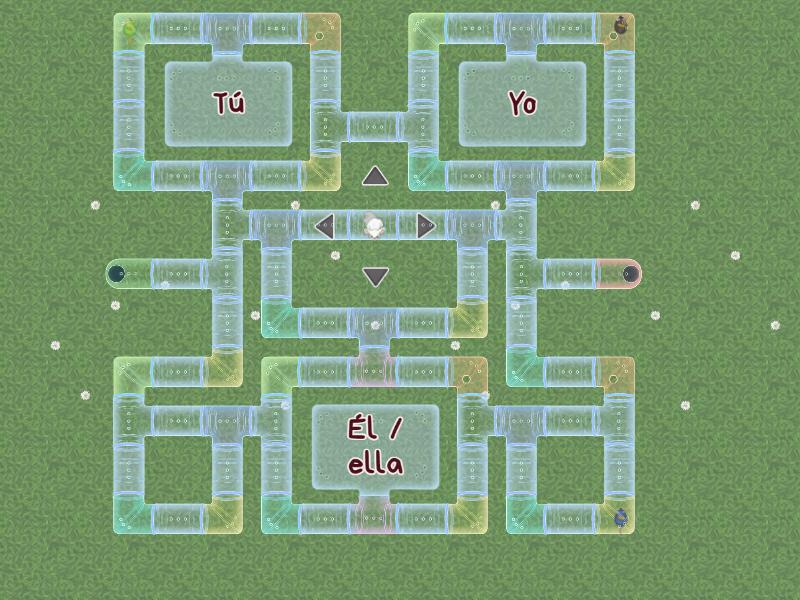 Verbo tener - Persecución en el laberinto