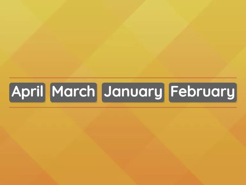 The Sequence of Months - Unjumble