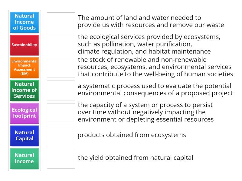 1.4 sustainability - Match up