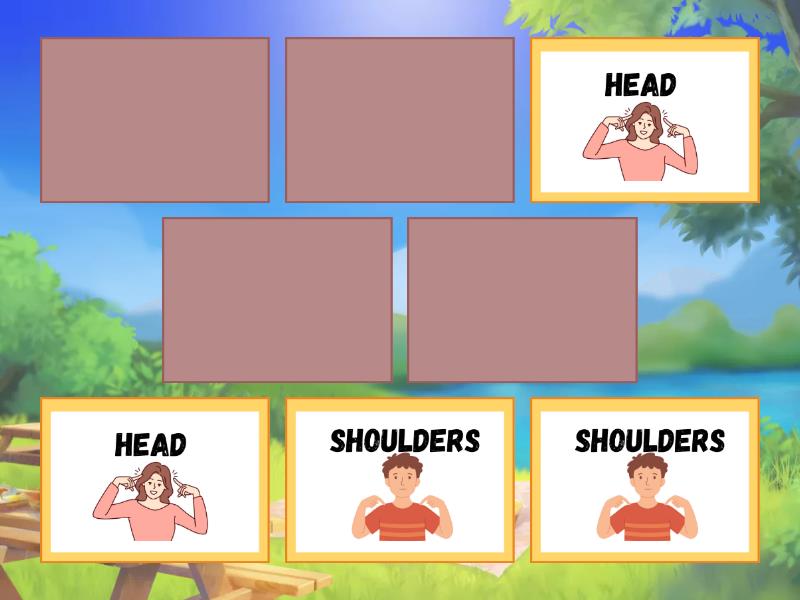 MEMORY GAME - PARTS OF THE BODY - Matching pairs