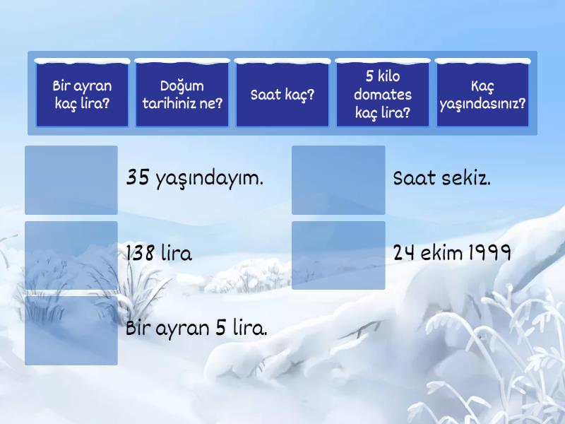 A1 Sayilar - Match up